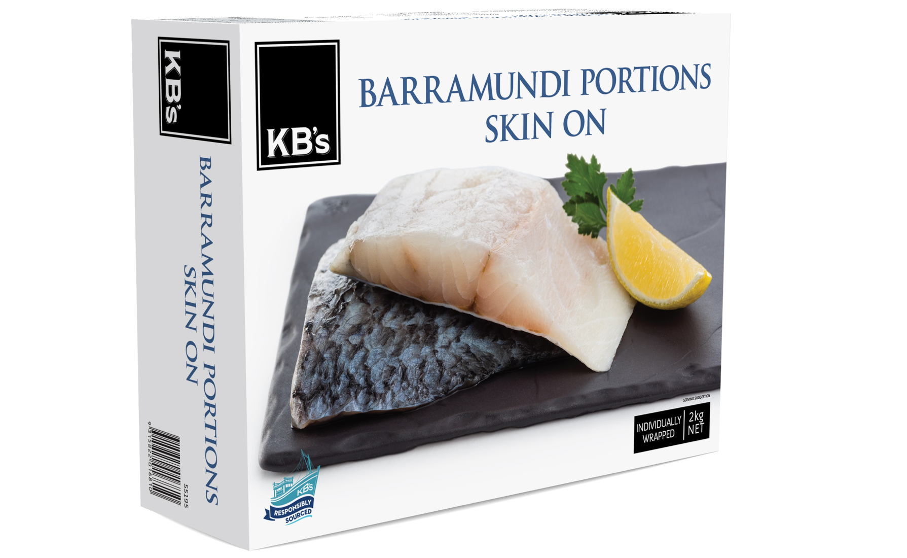 KB's Barramundi Portions Skin On - KB Seafood Co