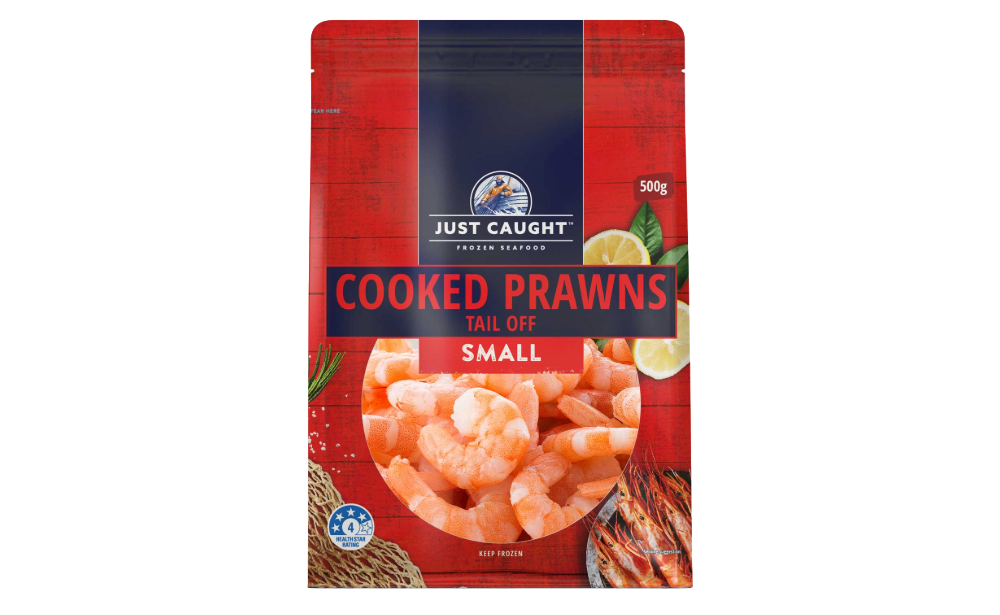 Just Caught Cooked Prawns Tail Off - KB Seafood Co