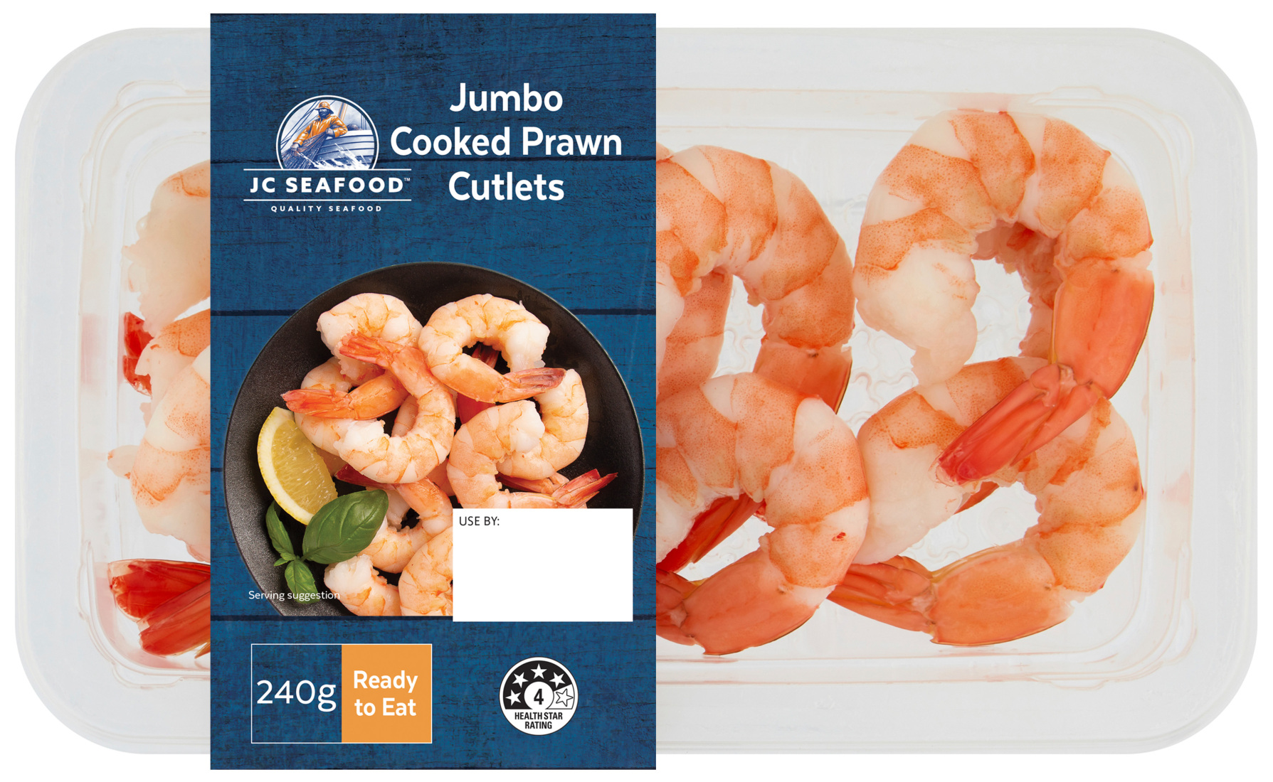 JC Seafood Jumbo Cooked Prawn Cutlets - KB Seafood Co