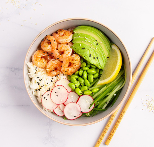 Prawn Poke Bowls - KB Seafood Co